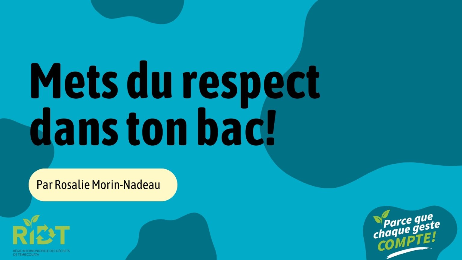 Activité - Mets du respect dans ton bac ! - RIDT